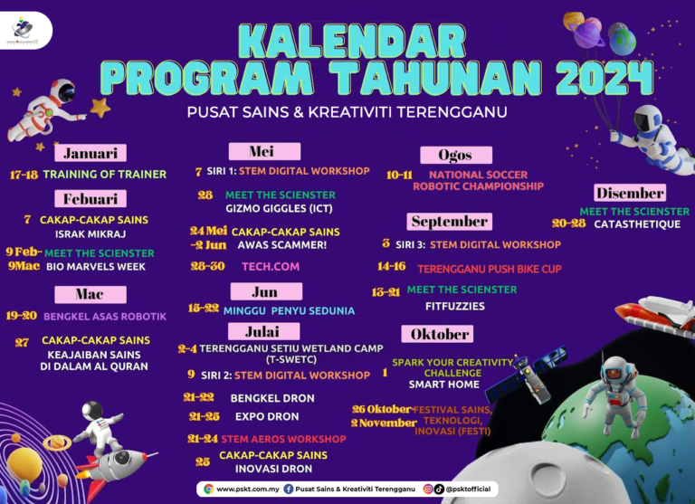 Kalendar Aktiviti PSKT 2023 – Pusat Sains & Kreativiti Terengganu